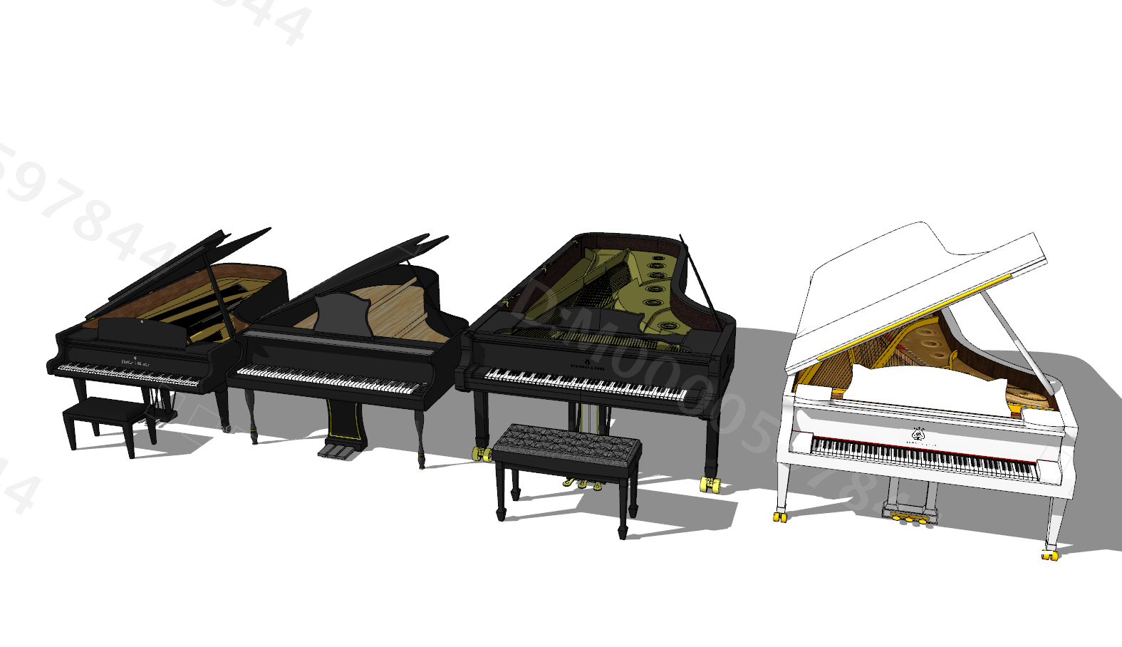 3D模型-欧式三角钢琴模型-M0000597844-炫云云模型网