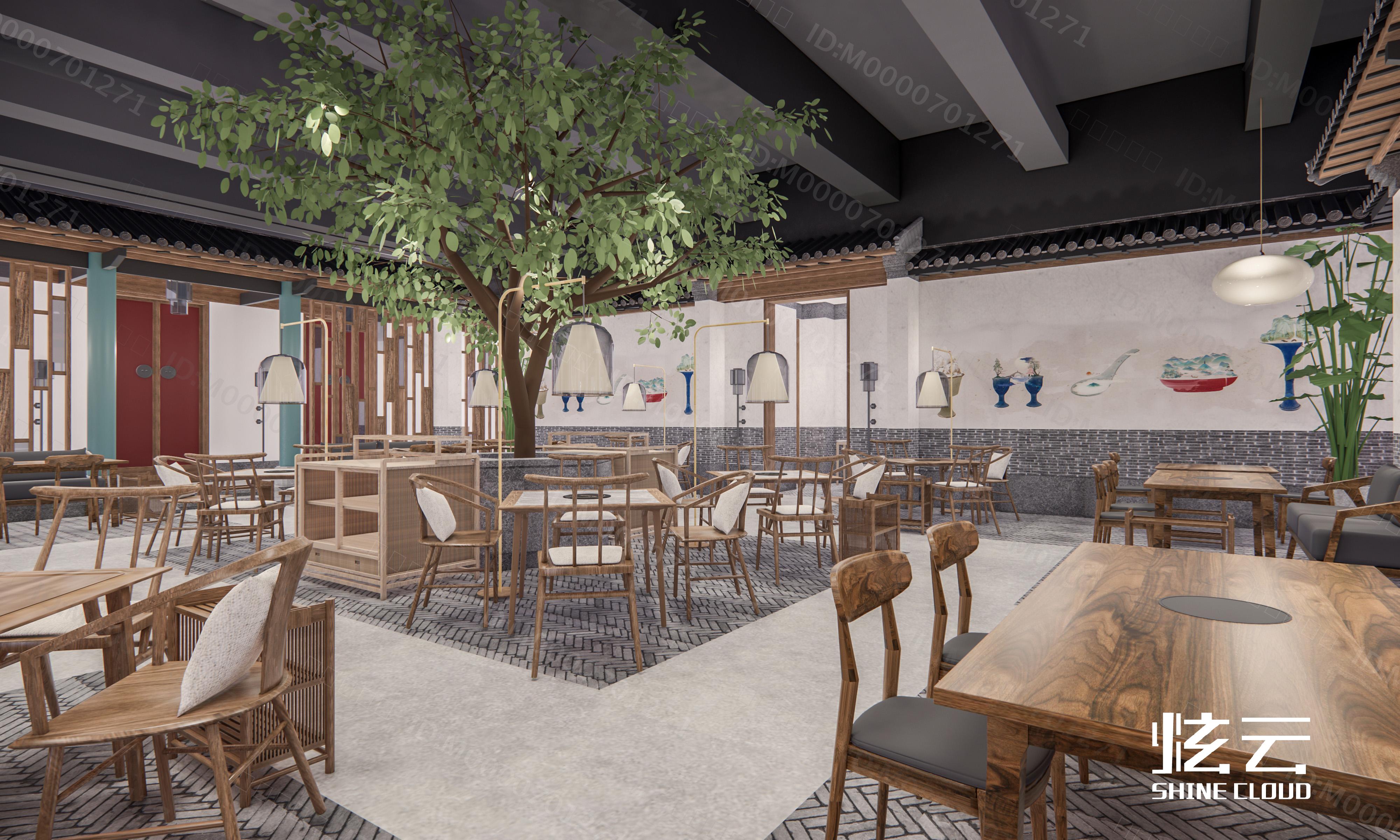 3D模型-中式餐厅饭店模型-M0000701271-炫云云模型网