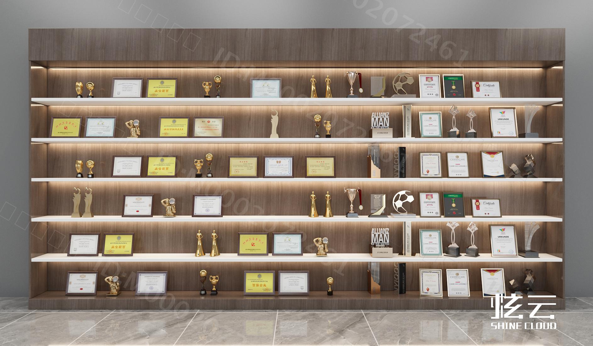 3D模型-现代奖杯陈列架模型-M0002072461-炫云云模型网