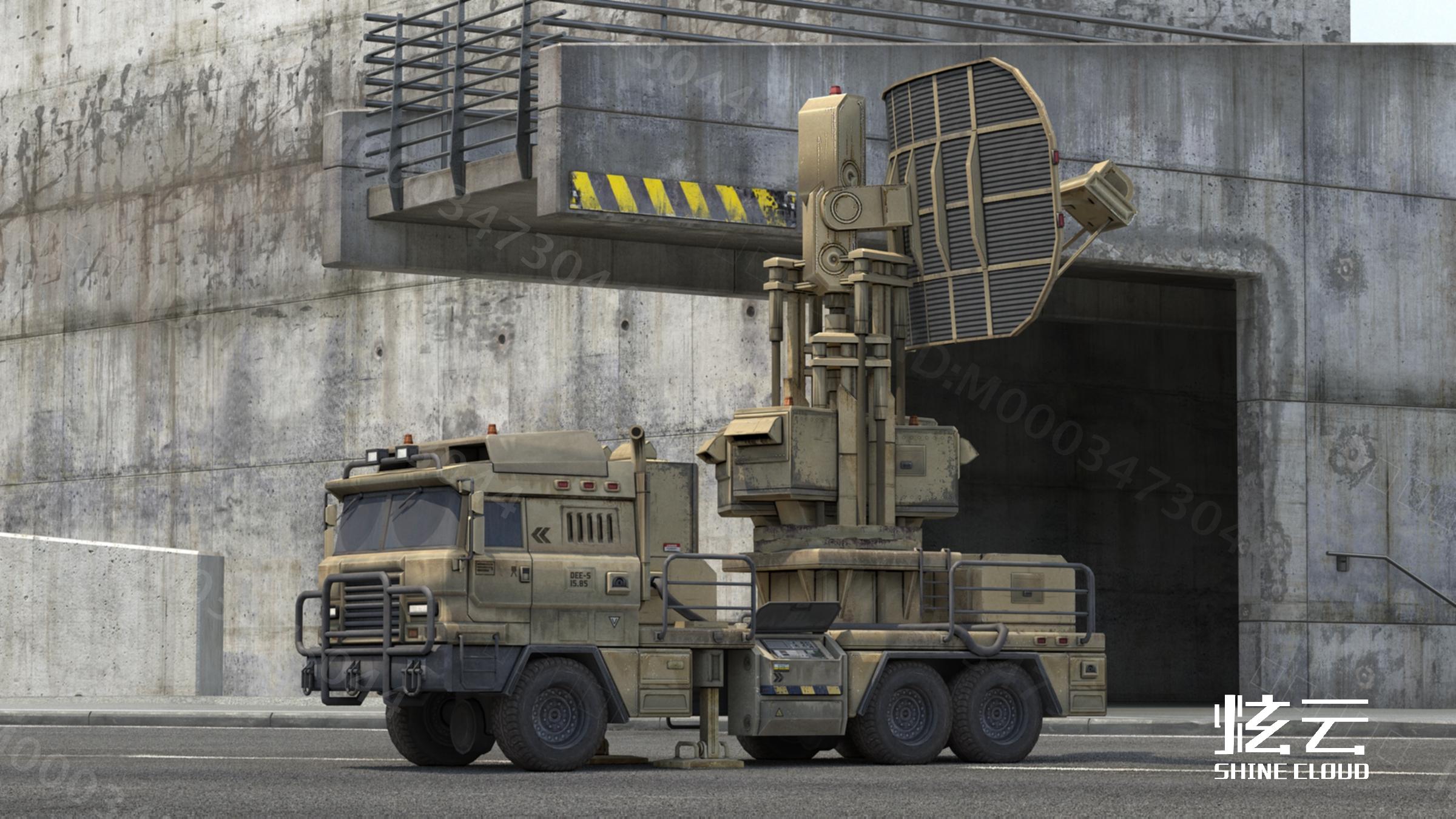 3D模型-现代军用雷达车模型-M0003473044-炫云云模型网