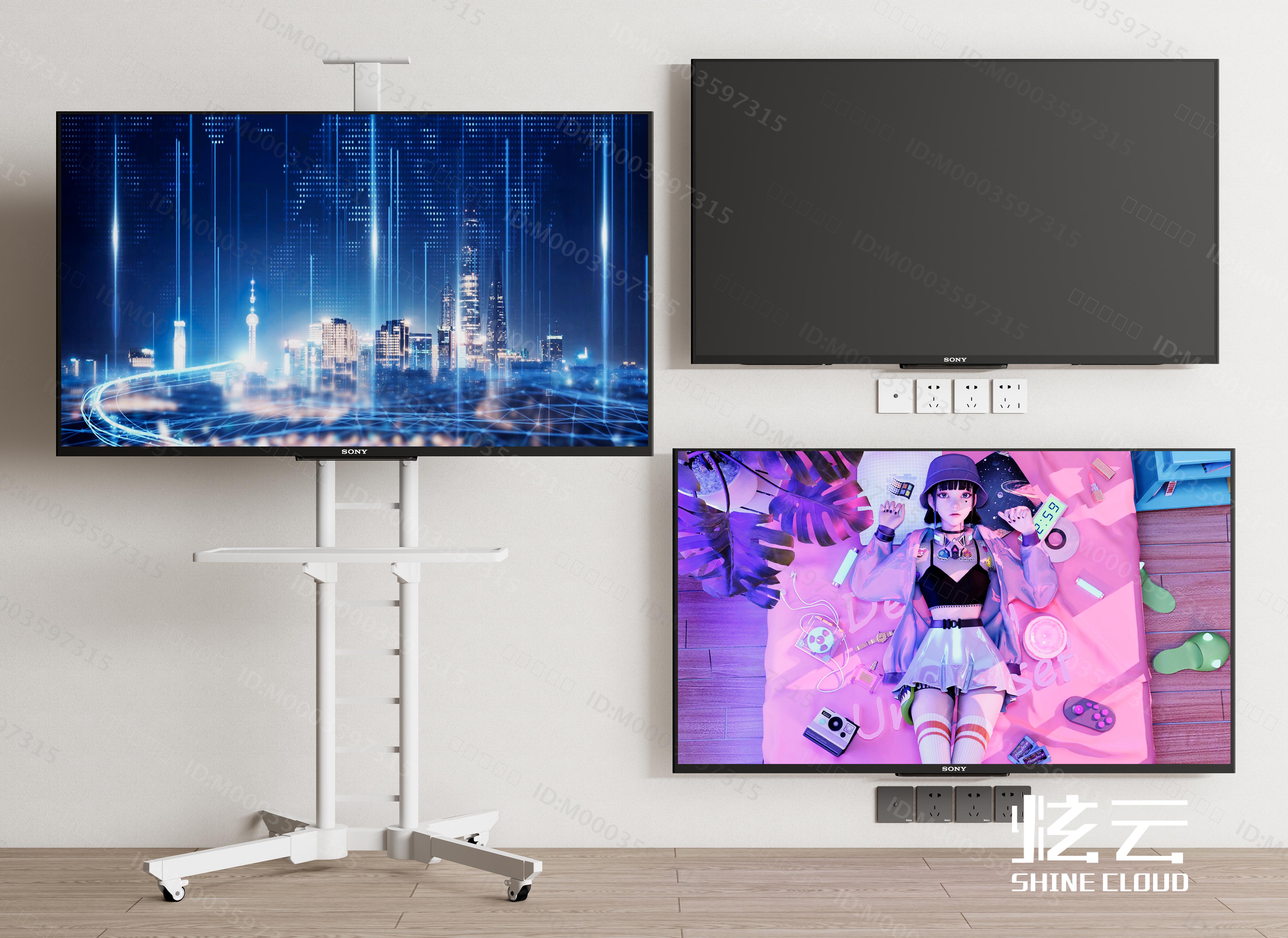 3d模型 现代电视机模型 M0003597315 炫云云模型网