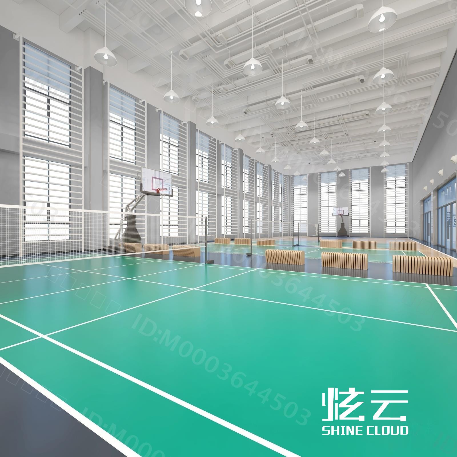 3D模型-现代羽毛球场模型-M0003644503-炫云云模型网