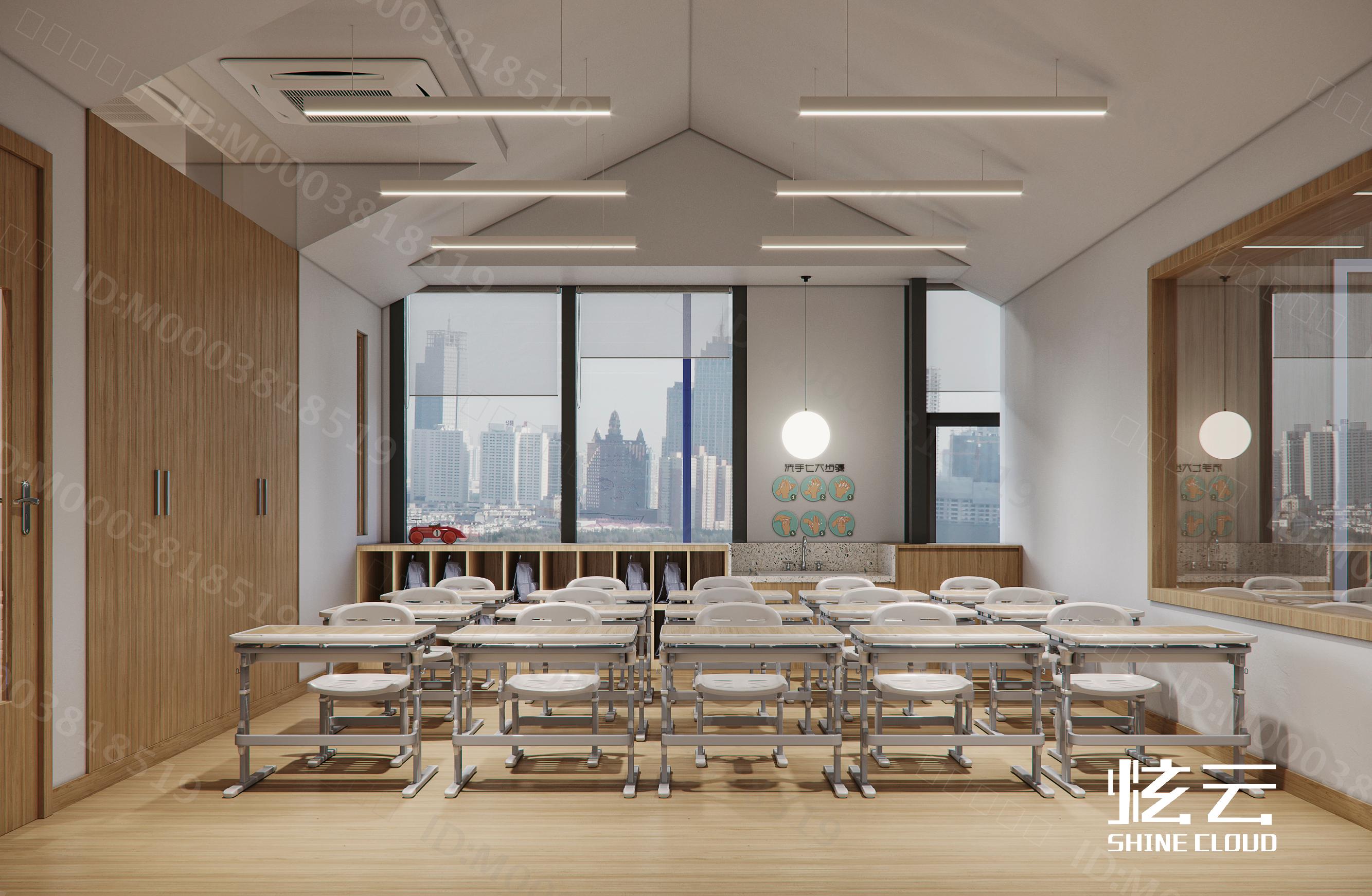 3D模型-现代教室模型-M0003818519-炫云云模型网