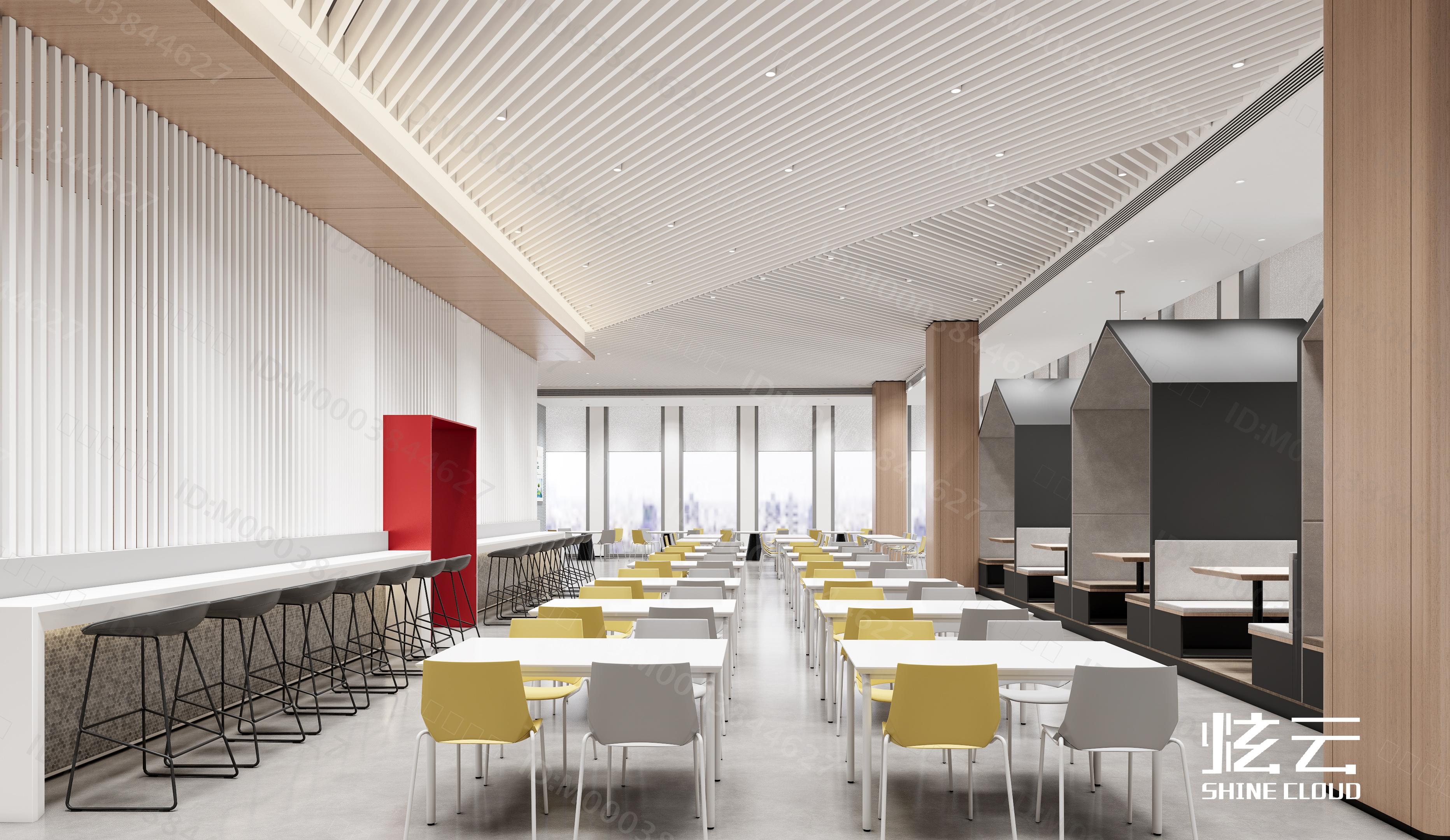 3D模型-现代员工食堂模型-M0003844627-炫云云模型网