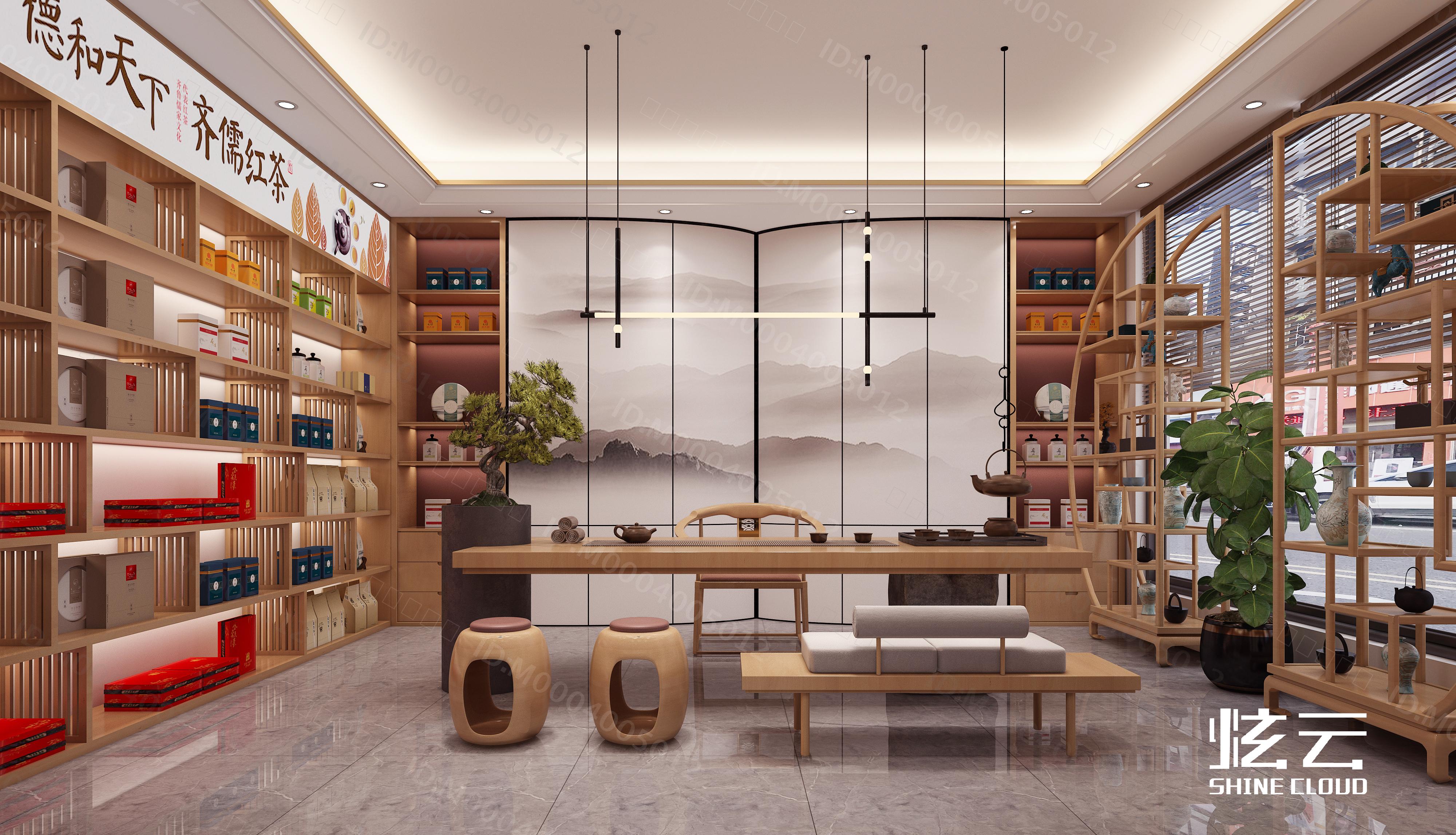 3D模型-新中式茶叶店模型-M0004005012-炫云云模型网