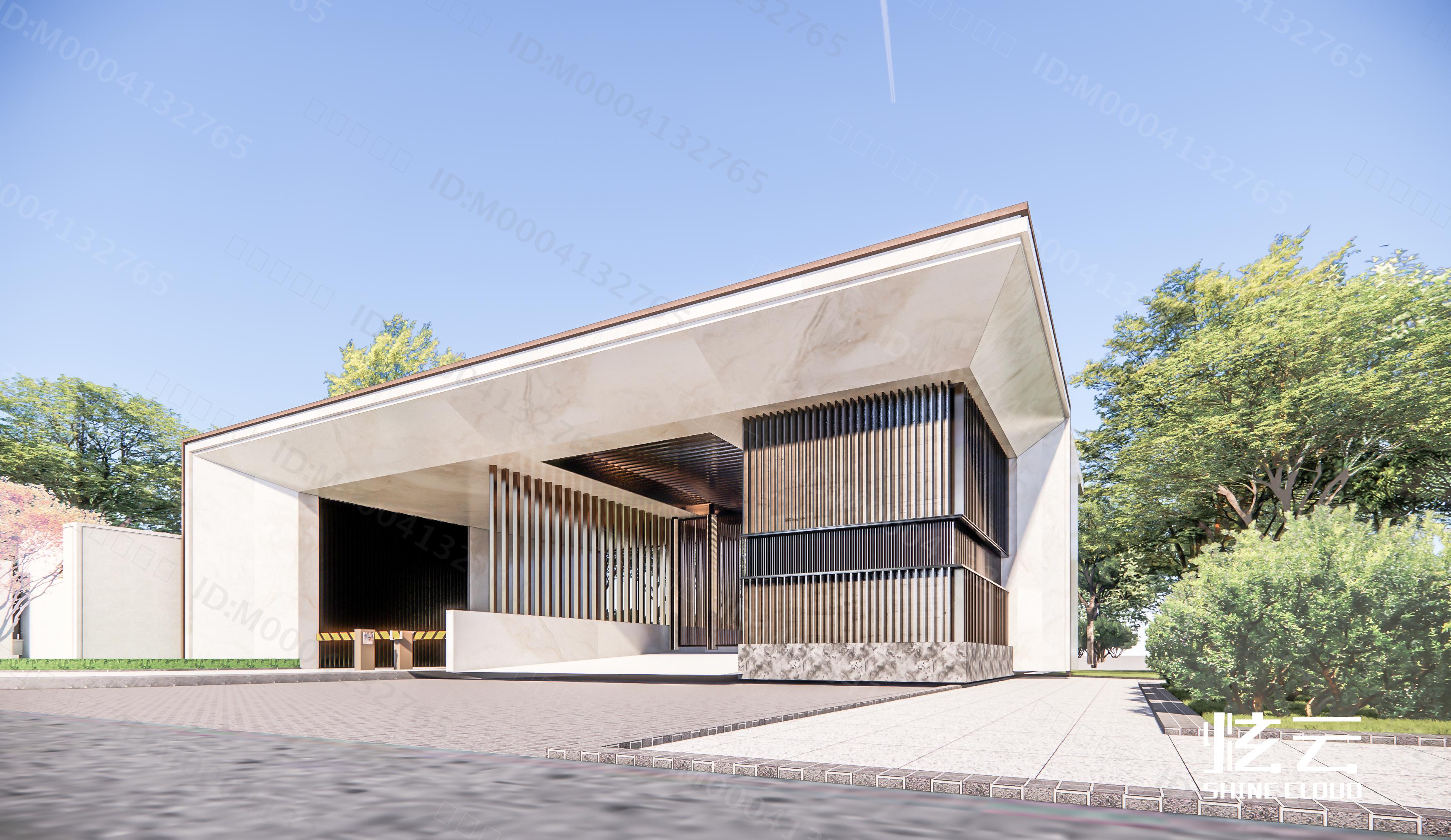 3D模型-现代简约入口大门模型-M0004132765-炫云云模型网