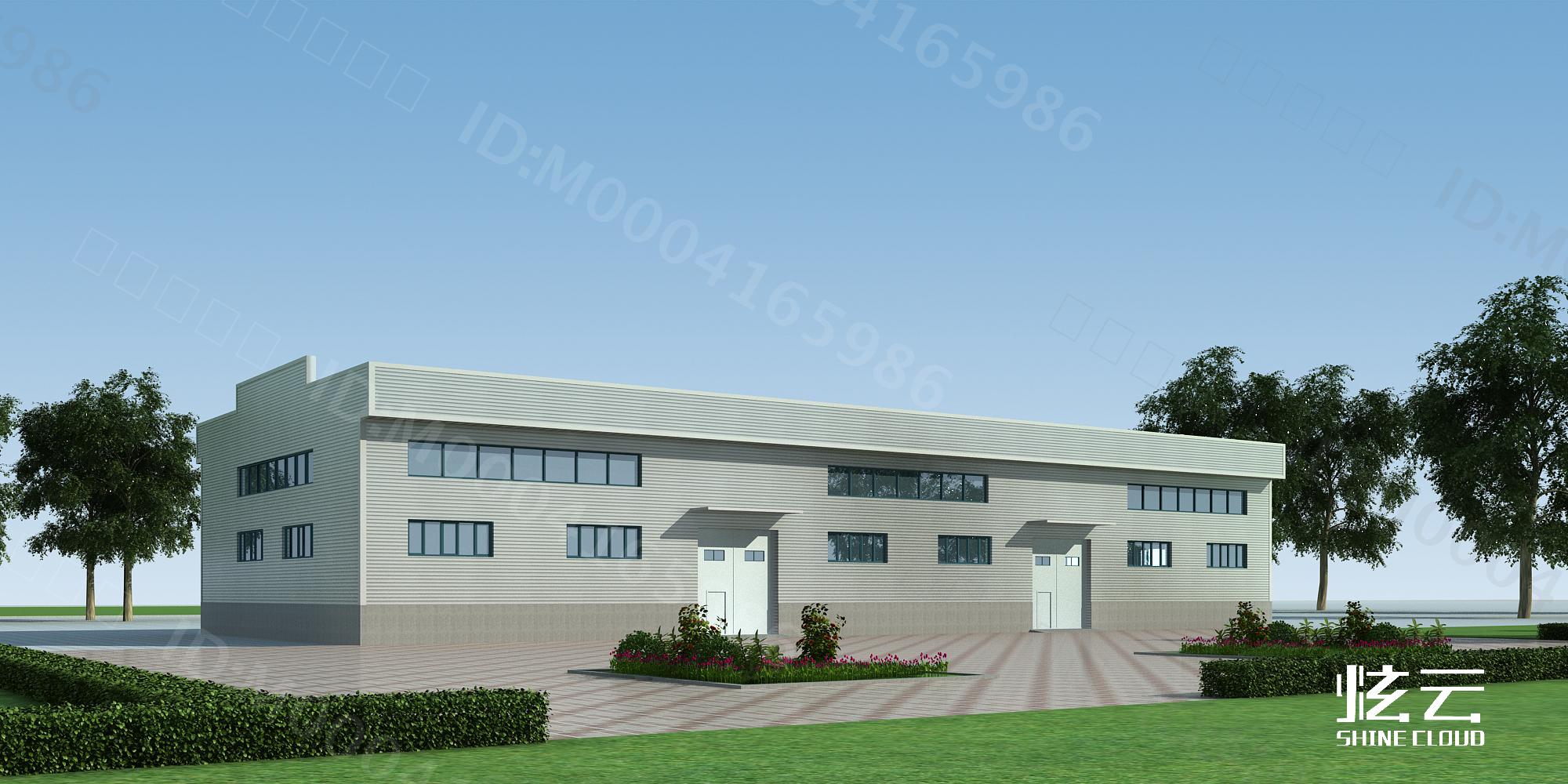 3d模型 现代厂区厂房模型 M0004165986 炫云云模型网