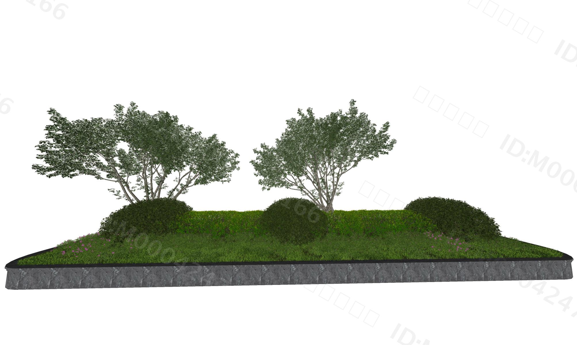 3D模型-现代户外花坛模型-M0004247166-炫云云模型网