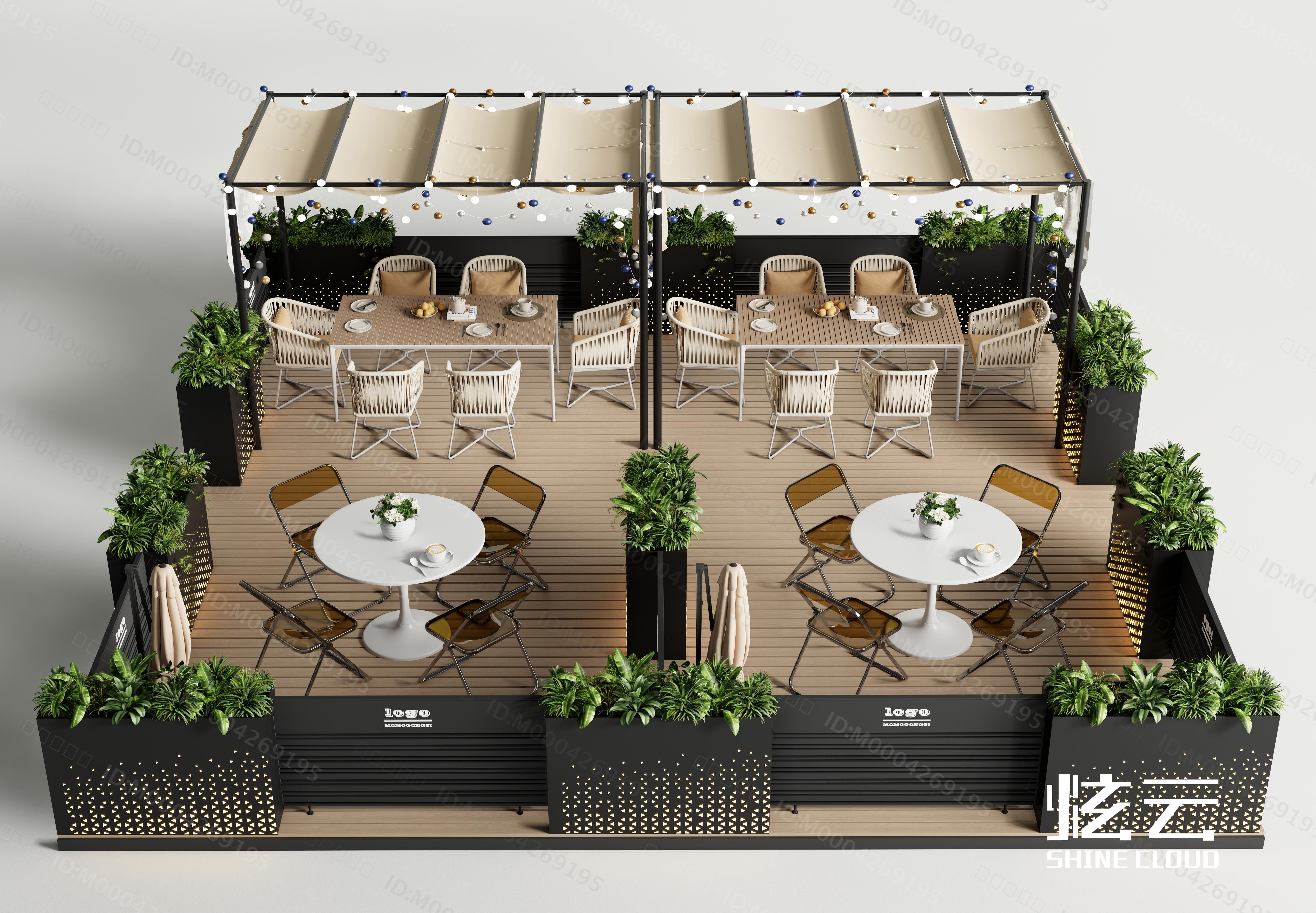 3D模型-现代商业外摆区模型-M0004269195-炫云云模型网